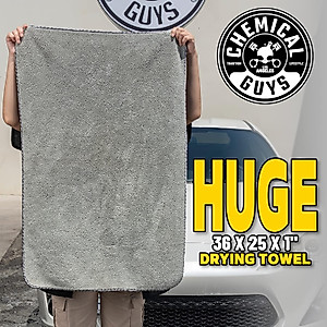 Chemical Guys MIC_1995 Woolly Mammoth Microfiber Dryer Towel, 25" x 36", Gray