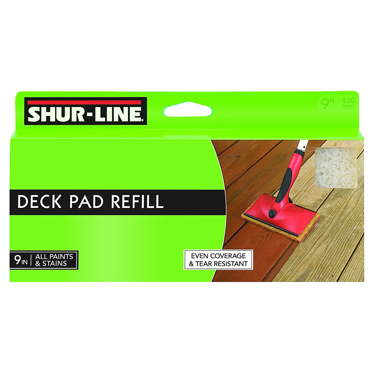 Shur-Line 2006127 3955109 Tear Resistant Deck L X 4.9 in W, 9-Inch Stain Pad Refill