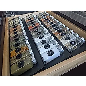 Artibear Expandable Spice Rack Drawer Organizer for 8" to 16" Kitchen Cabinets Drawer Tray, Set of 6