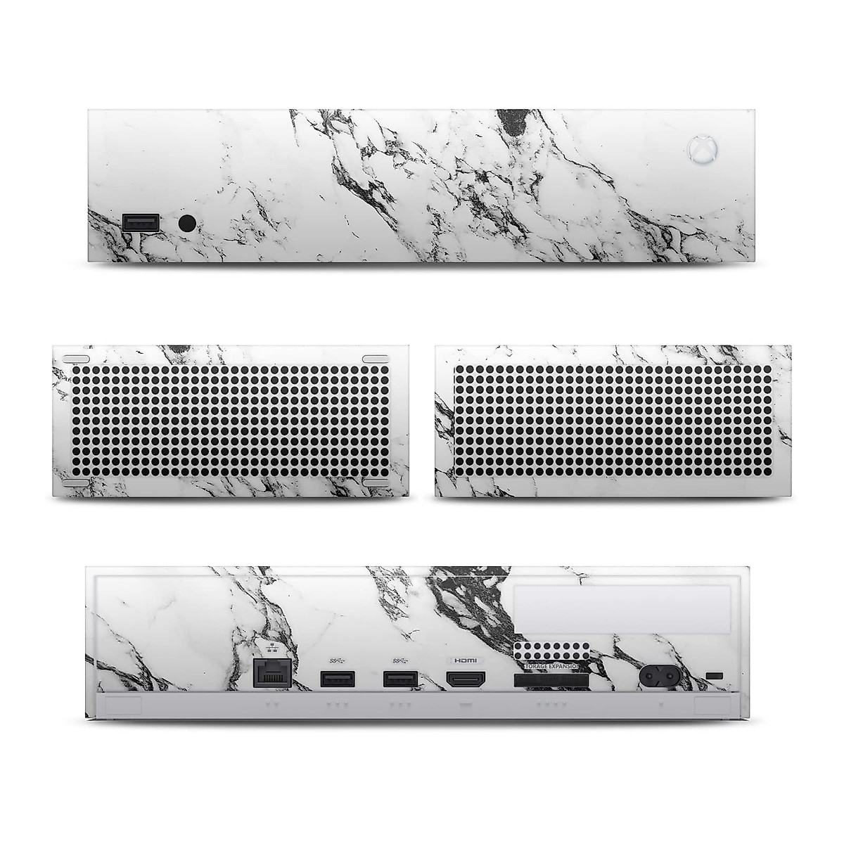 Head Case Designs Officially Licensed Juventus Football Club White Marble Art Vinyl Sticker Gaming Skin Decal Cover Compatible with Xbox Series S Console