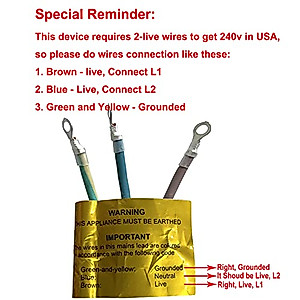 GOORIDA 220V 240V/3KW Spa Hot Tub Thermostat, Inflatable Pool Thermostat with Adjustable Temperature Fits for Bathtub, Above Ground Pools, Water Thermostat Replacement Parts