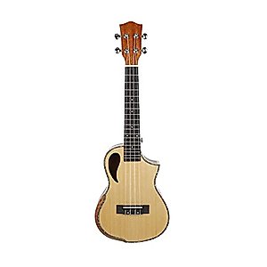 LMMDDP 23-inch Ukulele Wood Panel Cutaway Arm Guard Wood Color Ukulele Full Sound Stringed Musical Instrument