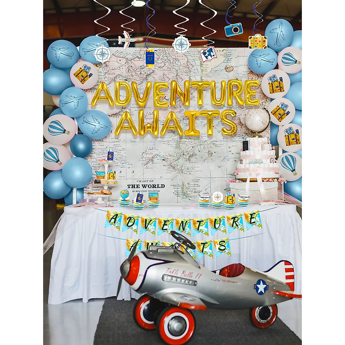 JeVenis Adventure Awaits Party Decoration Lets Travel Begin Party Decoration Travel Baby Shower Decoration Travel Theme Graduation Decoration Farewell Retirement Party Decoration
