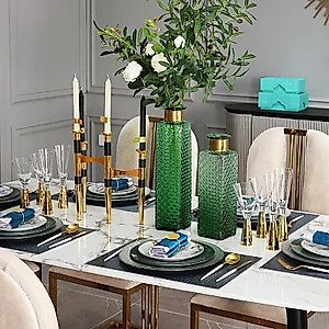 WFHTU Patterns Porcelain Tableware Set Plate Tableware Dinnerware Tableware Cutlery Set Glass Dinner Service