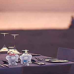 2 PCS Cute Elephant Aesthetic Candles, Trendy Pair Elephants Candle, Handmade Adorable Cute Elephant Baby Shower Cake Topper Candle for Couples Birthday Anniversary Home Party Decor