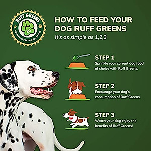 Ruff Greens - Vitamin & Mineral Supplement, Nutritional Support for Dogs, Probiotics for Dogs, Dog Vitamin Powder, Nutritionally Pure Superfood for Pets, 7.4 Ounce