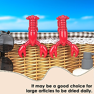 CAIRIAC Beach Towel Clips for Beach Chairs, Lobster Beach Chair Clips for Towels, Clothes Pins Plastic Clips, Towel Clips for Beach, Pool, Cruise Ship, Boat (4 Pcs, Red)