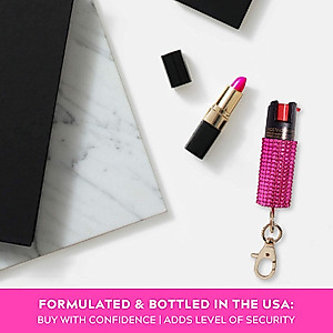 BlingSting Pepper Spray Keychain for Women Pink