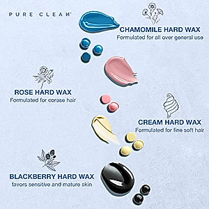 Wax Warmer, PURECLEAN Hair Removal Home Waxing Kit, Hard Wax Kit with 4 Formula Wax Beads for Body Women Men at Home Waxing