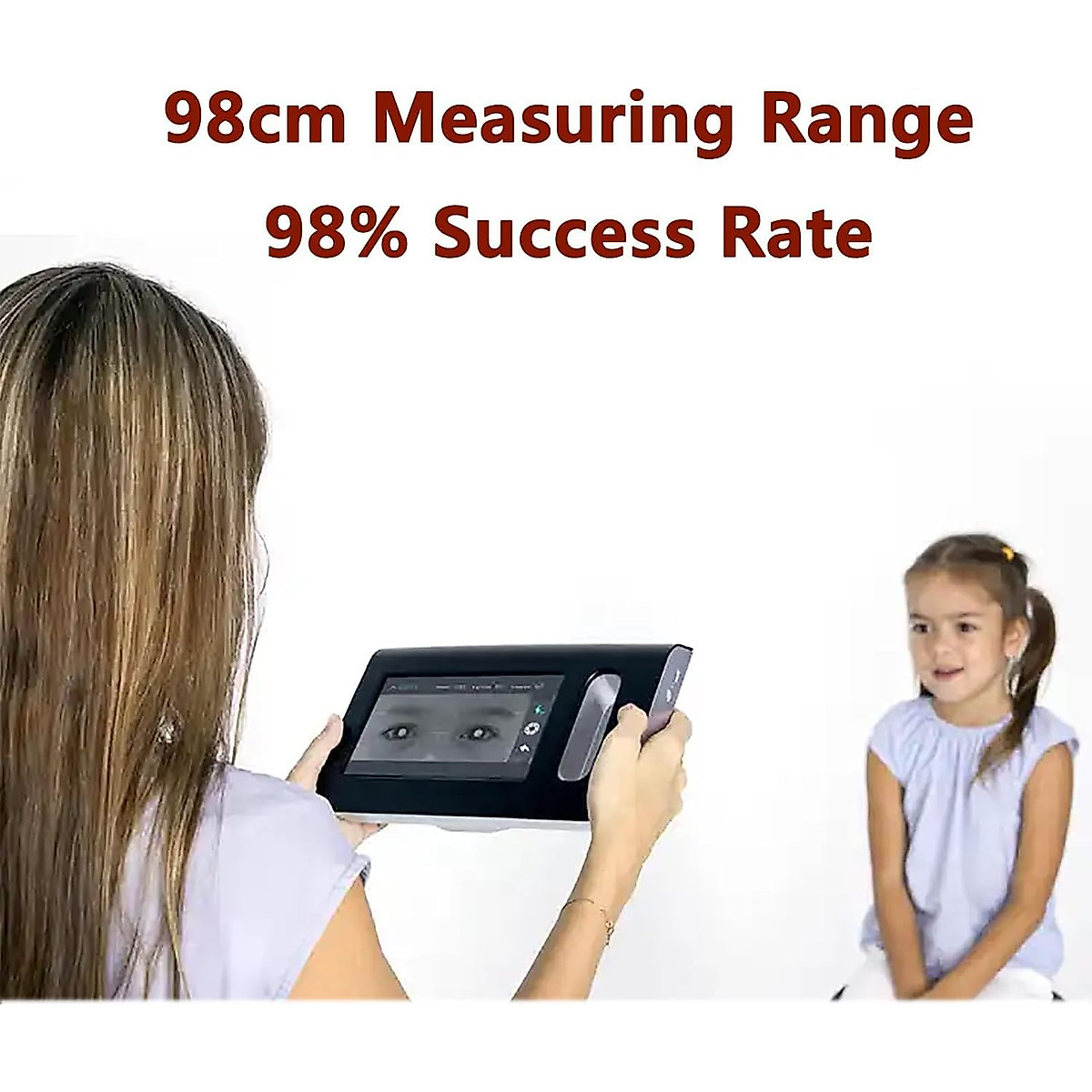 HDCCDM 7 Inch Ophthalmology Vision Screener, Portable Auto Refractor, 98cm Measuring Distance, 0-180° Axis Number, Data Storage, for Glaucoma, Syndrome Eye