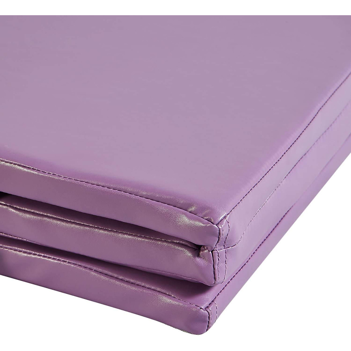 HI-MAT Thick Folding Exercise Mat With Carrying Handles for Exercise, Gymnastics and Home Gym Protective Flooring (purple)