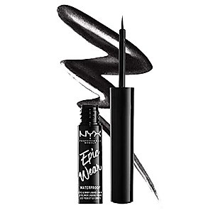 NYX PROFESSIONAL MAKEUP Epic Wear Metallic Liquid Liner, Long-Lasting Waterproof Eyeliner - Black Metal