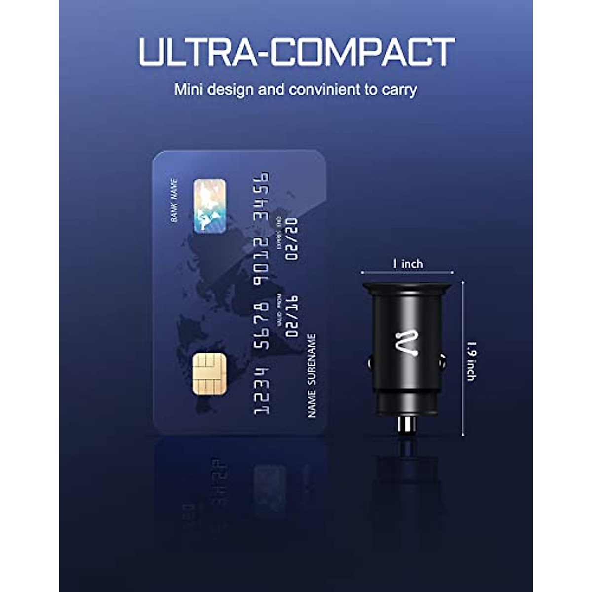 USB C Car Charger, Aergiatech 40W PD 3.0 Fast Car Charger Adapter Dual Port, Metal Type C Car Charger Compatible with iPhone 13/13 Pro/12/12 Pro/11/X/SE, Galaxy S21/S20/Note20, iPad, Pixel 4, Black