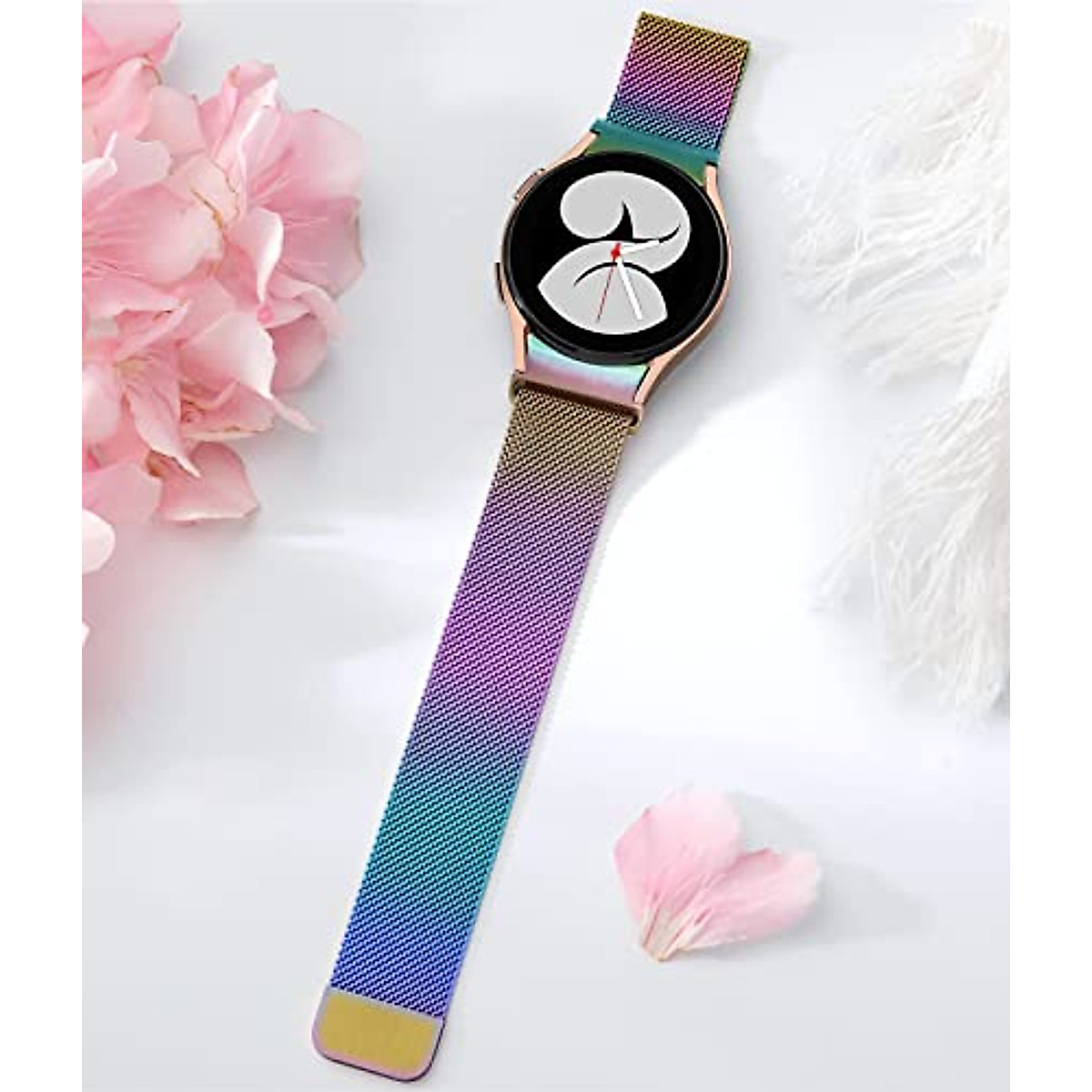 Zedoli No Gap Metal Bands Compatible with Samsung Galaxy Watch 6 band/Watch 5/Galaxy Watch 4 Band 40mm 44mm/Galaxy Watch 5 Pro Band 45mm/Watch 4 Classic Band/Watch 6 Classic Band 43mm 47mm Men Women