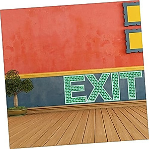 ULTECHNOVO Luminous Exit Sign Noctilucence Exit Sign Exit Sign Sticker Exit Wall Sticker Exit Decal Safety Exit Sign Wall Sticker Exit Luminous Sticker Emergency Door Exit Sign Emblems Green