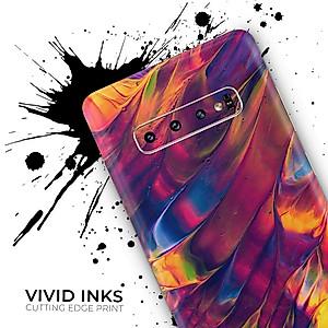 DesignSkinz Liquid Abstract Paint V78 Protective Vinyl Decal Wrap Skin Cover Compatible with The Samsung Galaxy S20 (Screen Trim & Back Glass Skin)