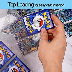 1800 Pockets Double-Sided Baseball Card Sleeves, KangNa 9 Pocket photocard Sleeves Fit 3 Ring Binder - Trading Card Sleeves Pages for Pokemon, Baseball, Game, Business Cards, 100 Pages