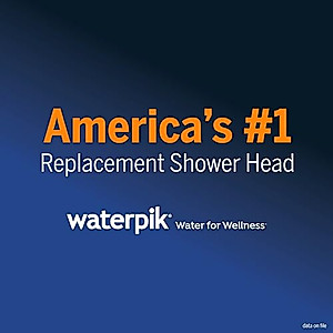 Waterpik One-Touch Dual 2-in-1 Shower System With Rain Shower Head and 7-Mode Hand Held Shower Head, Matte Black XPB-135E-765ME