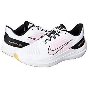 NIKE Women's Sneaker, White Pink Spell Black Wheat Gold, 8