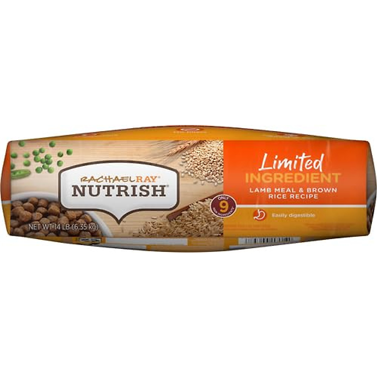 Rachael Ray Nutrish Limited Ingredient Lamb Meal & Brown Rice Recipe, Dry Dog Food, 14 Pound Bag (Packaging Design May Vary)