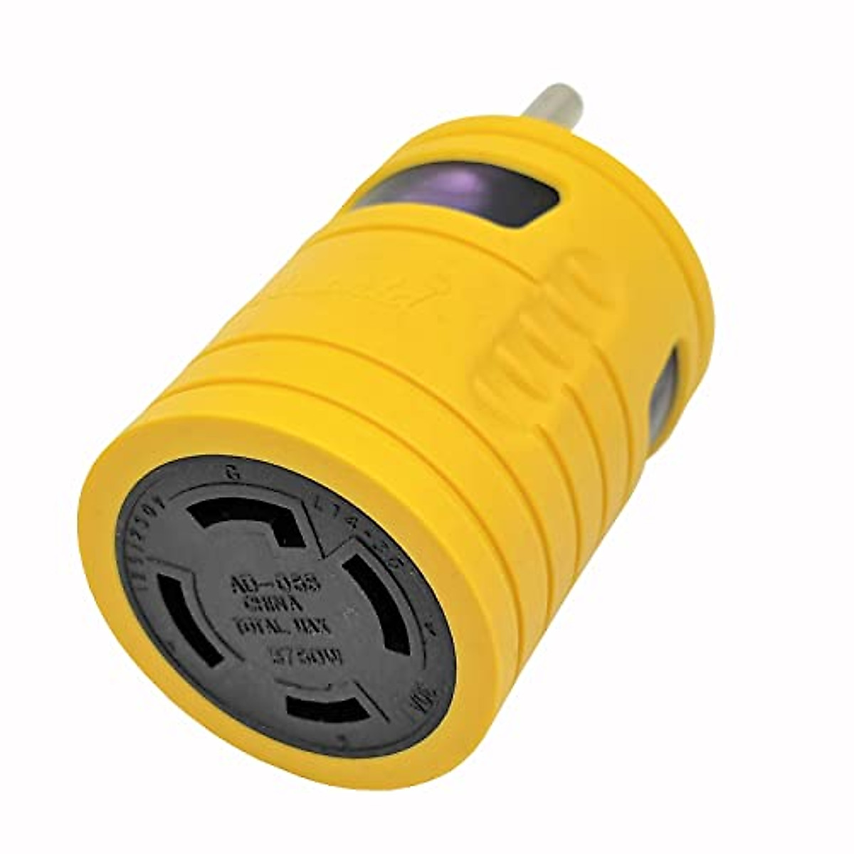 Parkworld 67867 NEMA TT-30P to L14-30R 1-Piece Adapter, RV 30A TT-30 Male Plug to Generator 30A 4-Prong L14-30 Female Receptacle