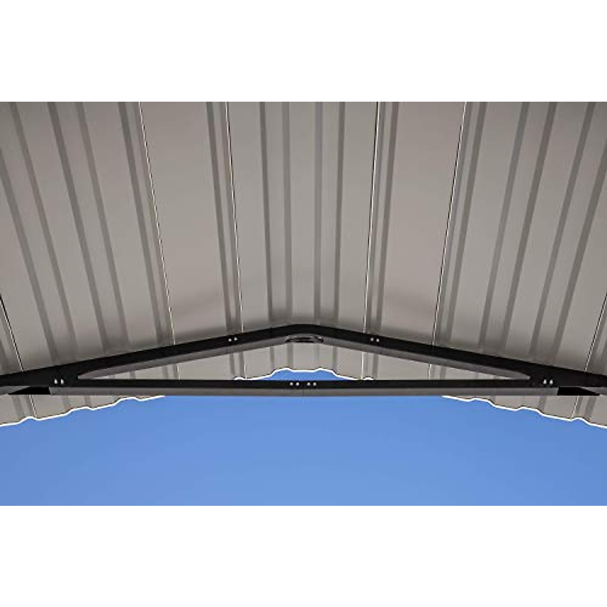 Arrow 14' x 20' x 14' 29-Gauge Metal RV Carport and Multi-Use Shelter for Large Vehicles- Eggshell