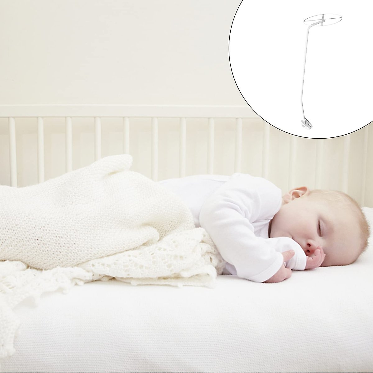 1 Set Net Stand Holder Clip- on Baby Bed Net Mounting Support Ring Rack Net Accessories