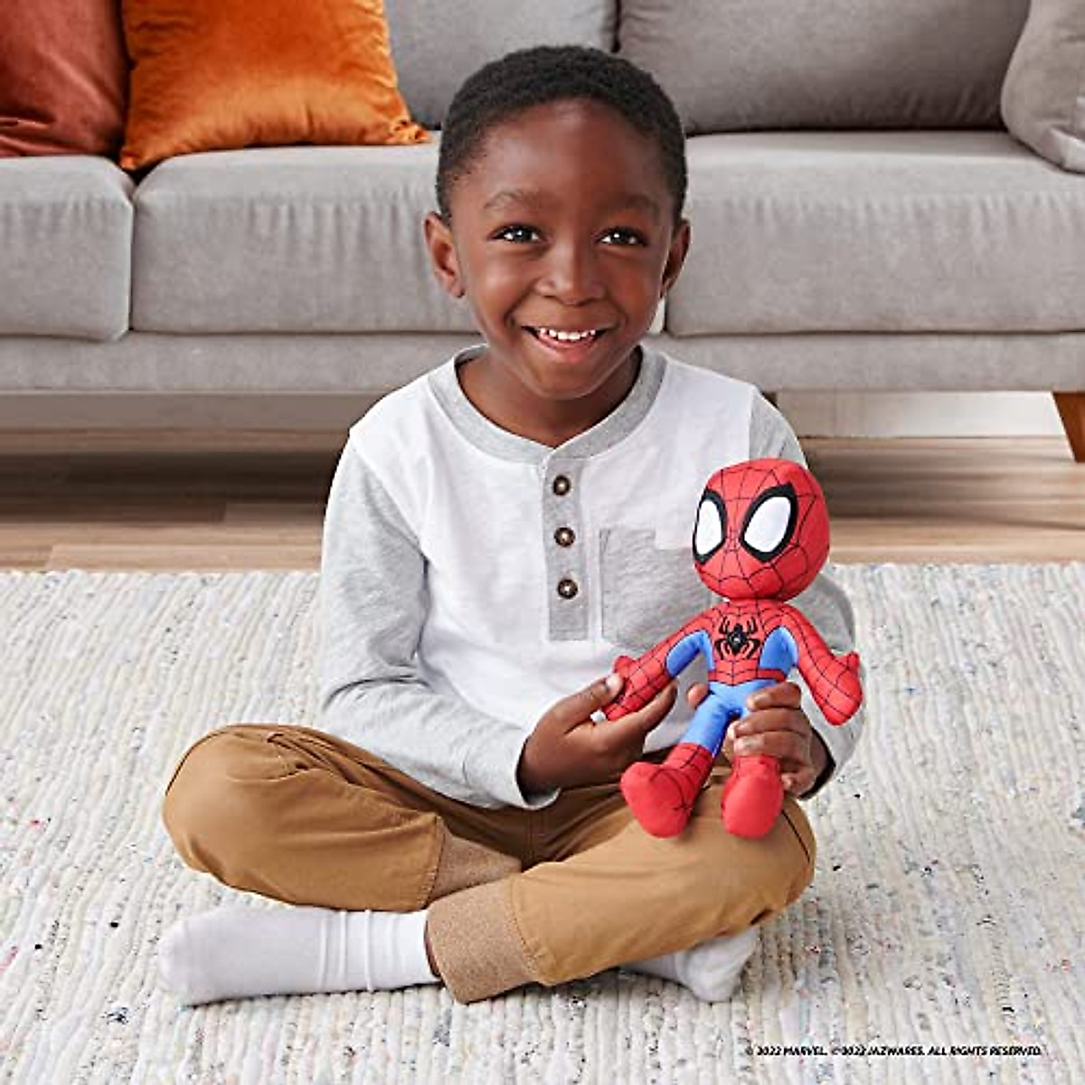 Spidey and His Amazing Friends Marvel’s Web Flash Spidey Plush - 9-Inch Plush with Light Up Signal - Toys Featuring Your Friendly Neighborhood Spideys
