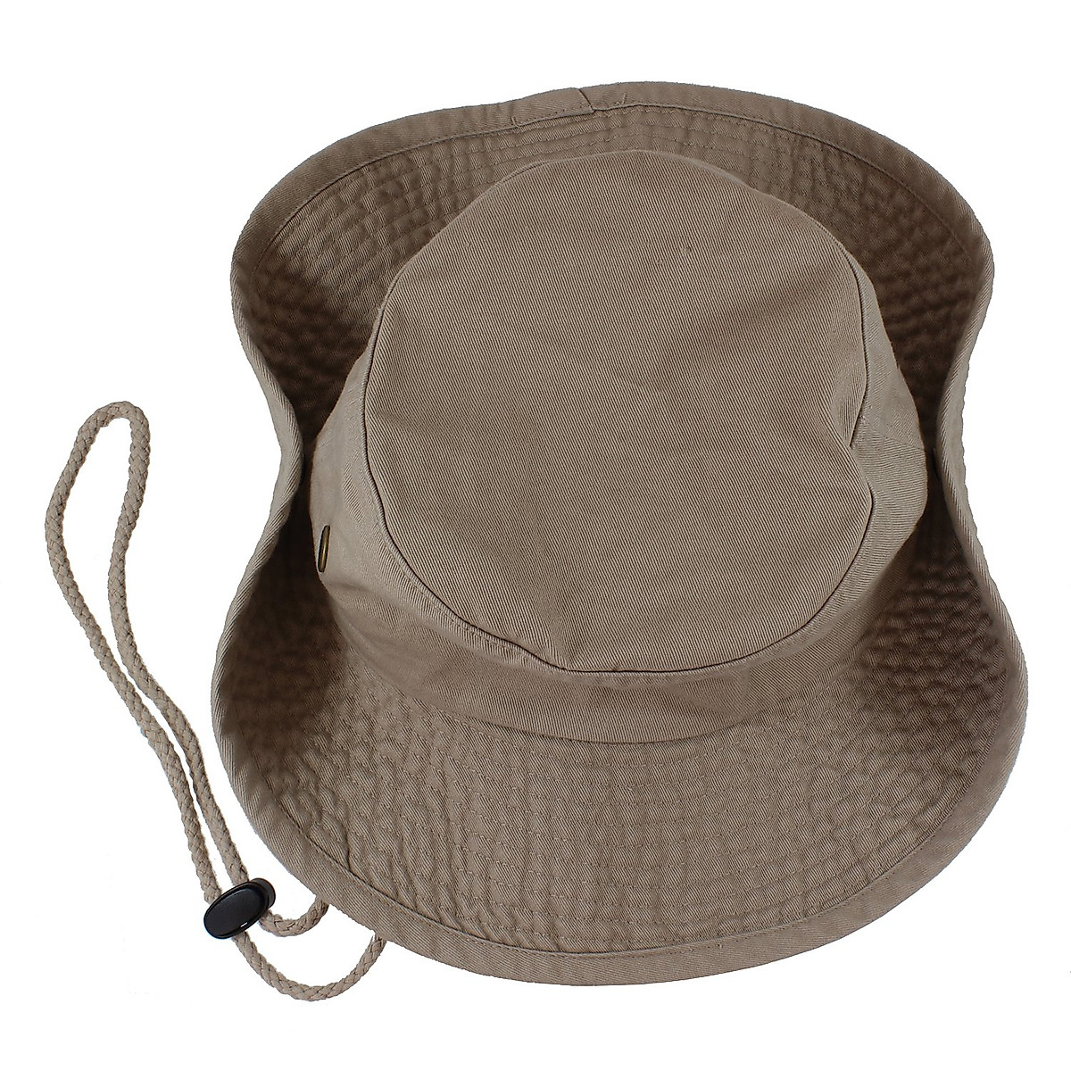 Gelante 100% Cotton Stone-Washed Adjustable Bucket Safari Boonie Sun Hats.1910-1PC Khaki S/M