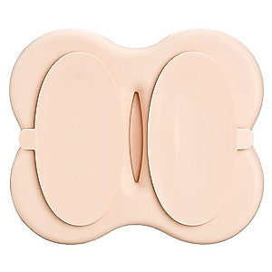 Dommy Butterfly Silicone Toddler Plates with Suction, Divided Design Suction Plates for Toddlers Babies, Food Grade Soft Safe BPA-Free Silicone, Dishwasher Microwave Safe, 6M+, Peach Dust