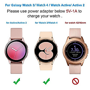 Charger Stand for Samsung Galaxy Watch 6/6 Classic/5 Pro/5/4/ Active 2/Active/for Galaxy Watch 4 Classic/3, Replacement Charging Cradle Dock for Galaxy Active Watch