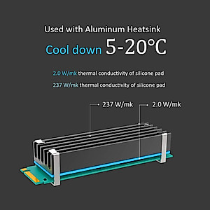 [10 Packs] GLOTRENDS M.2 Thermal Pad Fit for M.2 SSD, Fit for NVMe SSD, Fit for PS5 SSD, Fit for 2280 M.2 Heatsink, etc.