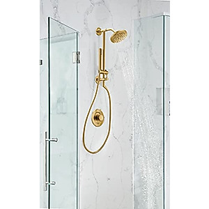 Moen Align Brushed Gold Posi-Temp Pressure Balancing Modern Tub and Shower Valve Trim Kit, Valve Required, T2191BG