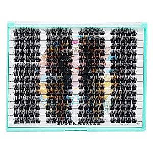 Bodermincer XXXL Tray D Curl 280 Clusters DIY Lashes Extensions Kit at Home (12mm Lashes Kit)