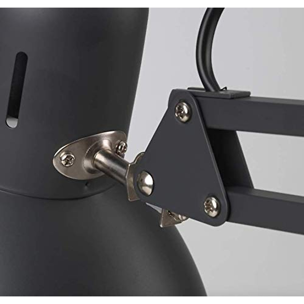 IKEA TERTIAL Work Lamp 32" Adjustable Multi-Joint Spring Swing Arm Clamp Clip On LED Bulb Included (Black)