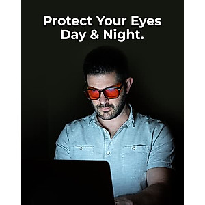 99.9% Blue Light Glasses - Computer Glasses - eSports Gaming Glasses Special Anti-Glare & Anti-Fatigue Filters Help You Sleep Better, Stop Eye Strain, Headaches & Migraines to Look, Feel & Live Better