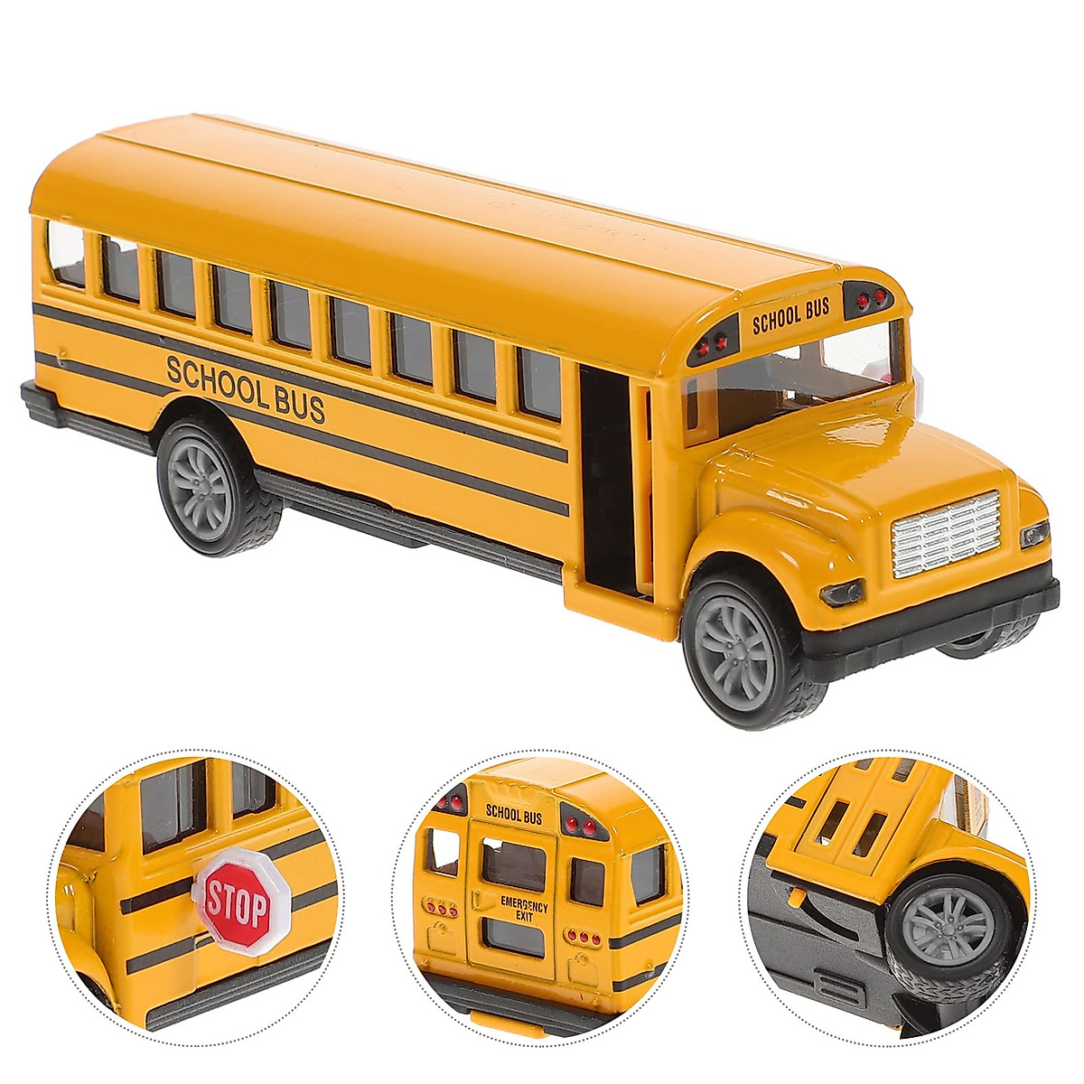 NUOBESTY Bus 1pc Decor Birthday Favor Vehicles Tabletop House Mini Children Girls Sand Toy, Party Car Boys Back Diecast Vehicle Alloy Model Small Construction Random Toys Funny Bus Toy