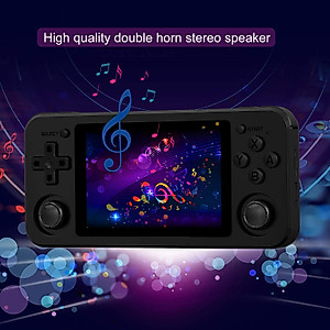 YEKKU Handheld Game Console,RG351M Metal Retro Game Console Handheld Video Game Player Linux,RK3326 with 2500 Games,3.5 inch IPS Screen Classic Pocket Game Cosole for Adults with 64GB TF Card