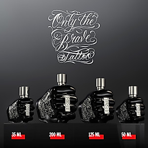 Diesel Only The Brave Tattoo, Eau de Toilette for Men, Woody Scent With Notes of Citrus, Sage, Pepper & Tobacco, 4.2 Fl. Oz.
