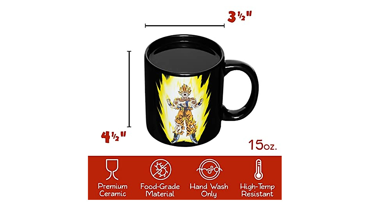 Transform with Fundom's Super Saiyan Goku Coffee Mug