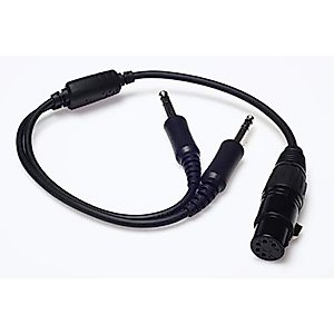 Wirenest Airbus XLR to GA Twin Plug Headset Adapter