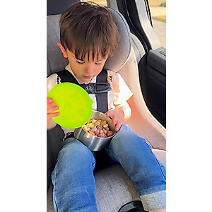 TAVVA 2 X 12 oz Stainless Steel Snack Containers with Lids - Stainless Steel Food Containers 12 oz