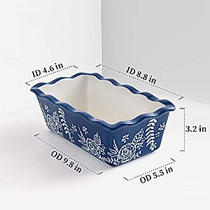 KINGSBULL HOME Bread Pan Loaf Pan Ceramic Bread Pans for Baking Porcelain Baking Pans Nonstick Meatloaf Pan