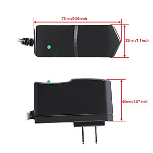 ZJchao 9V 1A Power Adapter for Arduino (2-Flat-Pin Plug / 100CM Cable)