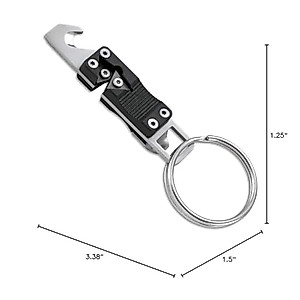 CRKT Micro Tool & Key Chain Sharpener: Multi-Tool for Everyday Carry, Seatbelt Cutter, Knife Sharpener, Bottle Opener 9096