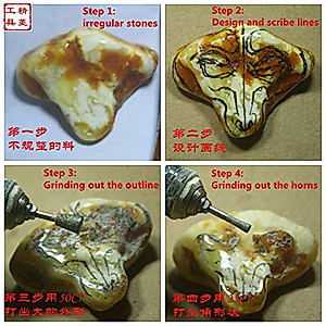 JINGLING Diamond Grinding Bits 1.5mm Spherical Head Bur w Shank 2.35mm Pack of 30Pcs