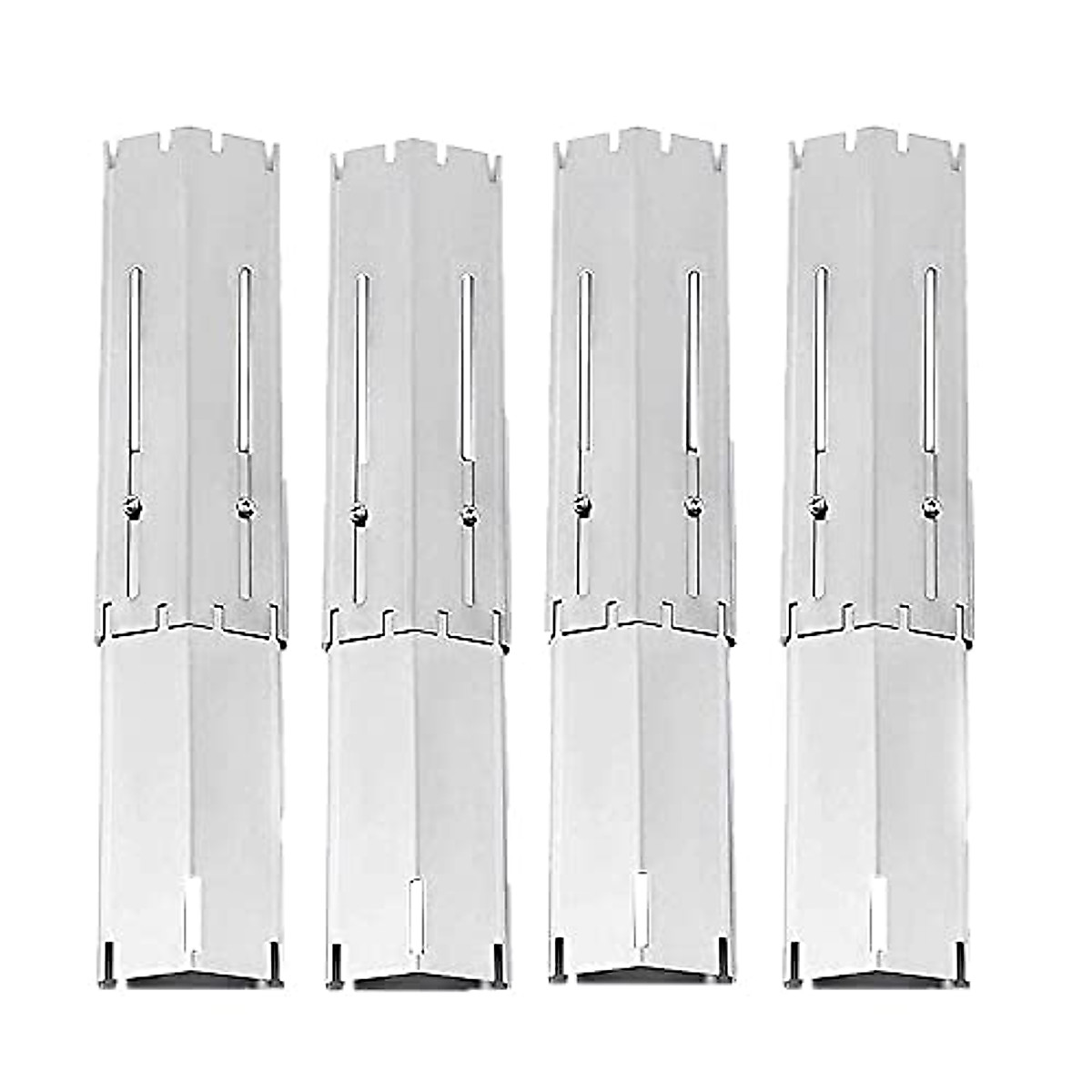 KEESHA Universal Heat Plates Tent Shield Grill Parts Stainless Steel Adjustable Burner Cover Flame Tamer for Nexgrill Parts Charbroil and Other Barbecue Gas Grill
