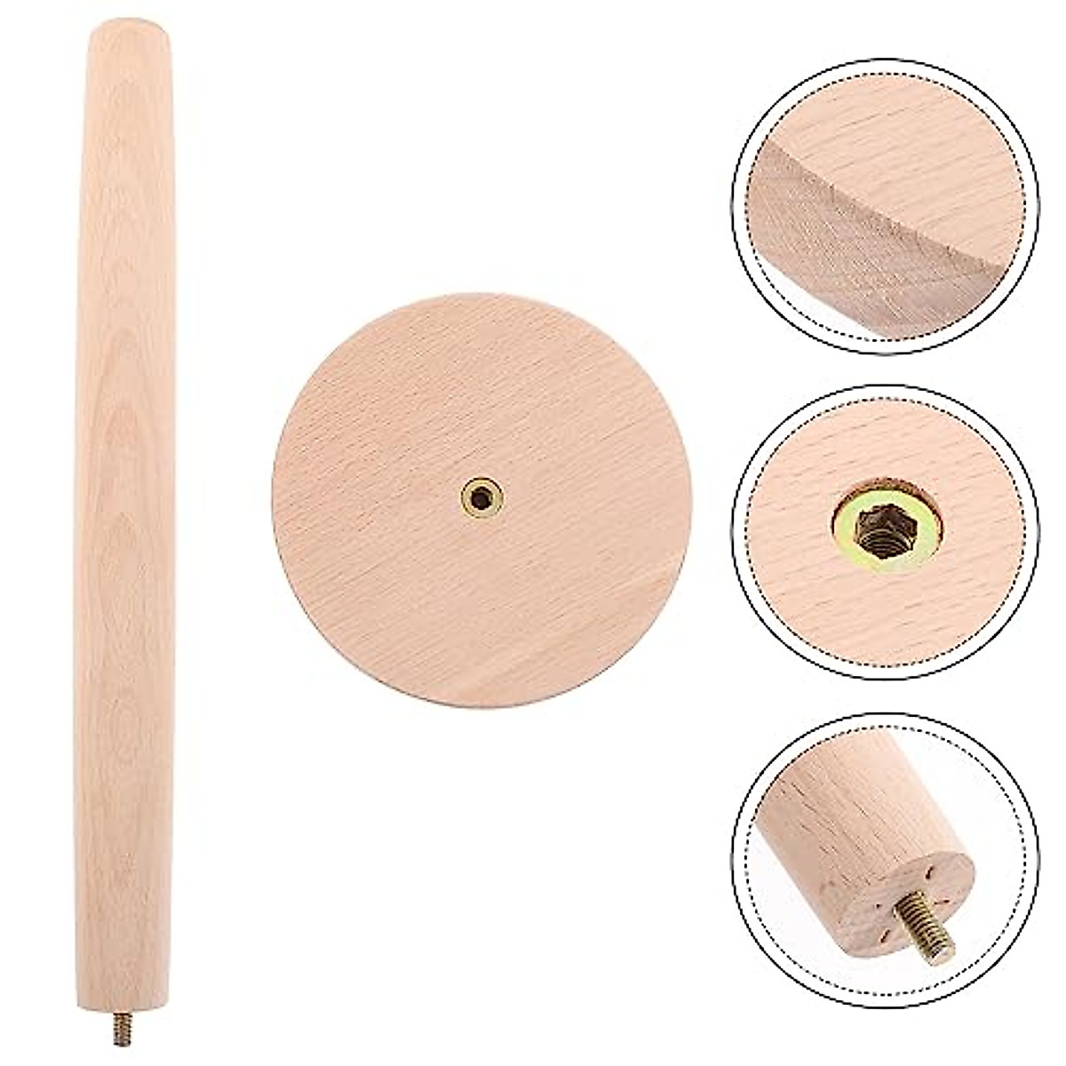 Paper Towel Holder Standing Paper Towel Holder Countertop Paper Towel Dispenser Wooden Kitchen Roll Holder Organizer Non Slip Napkin Roll Stand for Home Office Bathroom