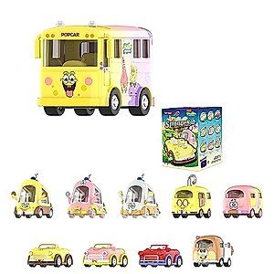 POP MART Spongebob Sightseeing Car Blind Box Figures, Random Design Box Toys for Modern Home Decor, Collectible Toy Set for Desk Accessories, 1PC