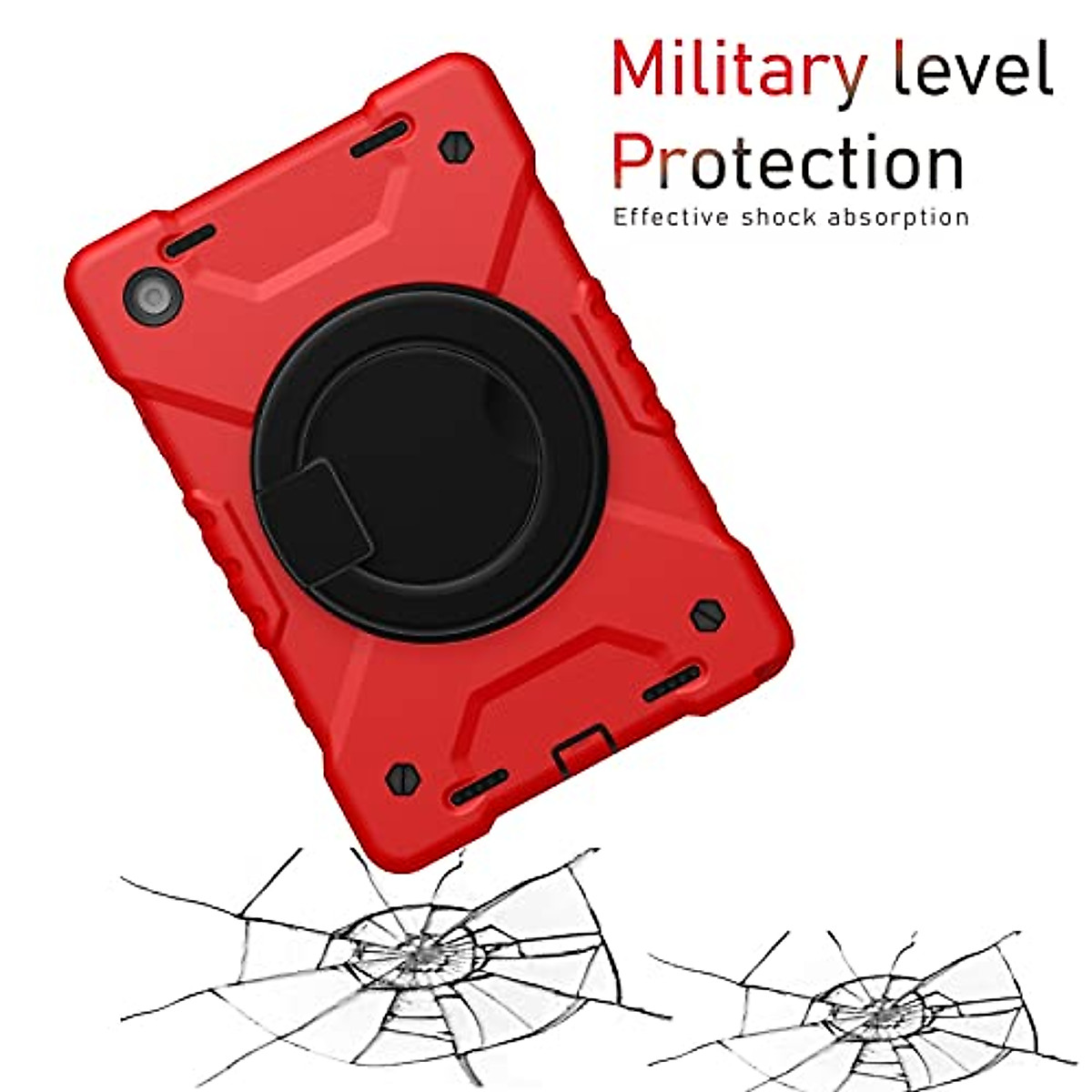 Tablet Case Cover Tablet Case Compatible with Samsung Galaxy TAB A8 10.5 X200/X205(2021),Kids Durable Shockproof Protective Cover, with Folding Handle Stand, Rotating Kickstand,Carrying Shoulder Strap